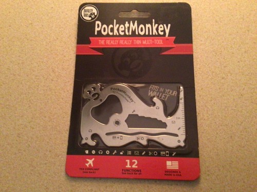 New Pocket Monkey The Really Really Thin Multi Tool 12 Function ...