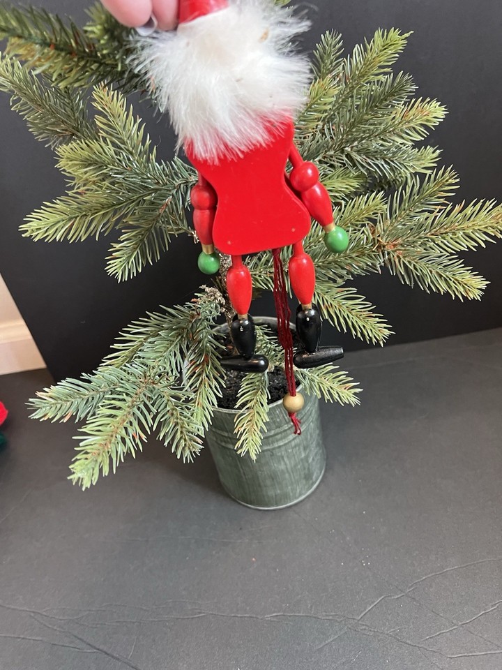Vintage 1960s Austria Santa Pull String Puppet Toy Christmas Ornament ...
