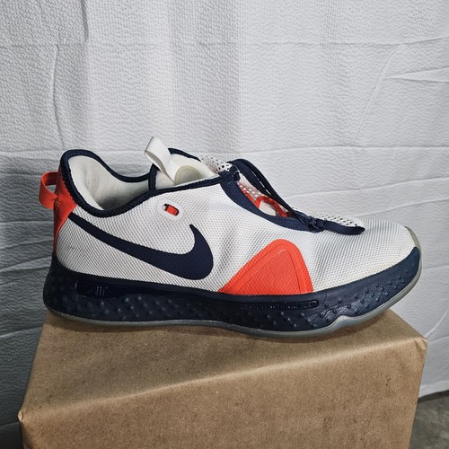 Nike Mens PG 4 CQ7339-991 White Basketball Shoes Sneakers Size 13.5 ...