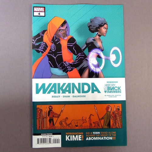 Wakanda #4 (2nd PRINT) 1st Cover App of Kime, Marvel Comics 2023 Black ...
