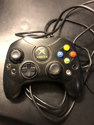 Original Xbox OEM S Type Black Controller With Breakaway Cable Tested ...