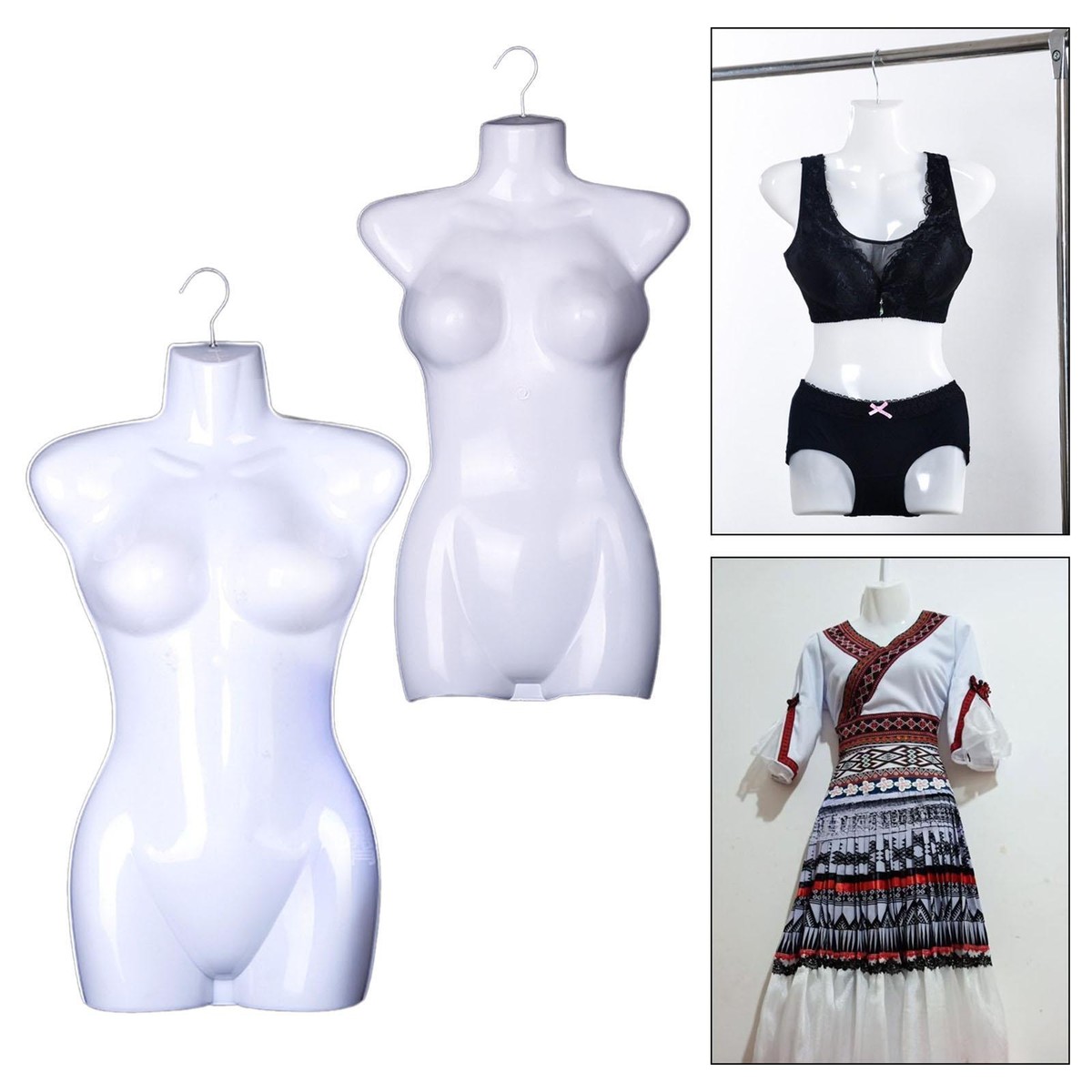 Standing Dressmaker Forms/Mannequins Forms 4 Pack Mannequin Torso Dress ...
