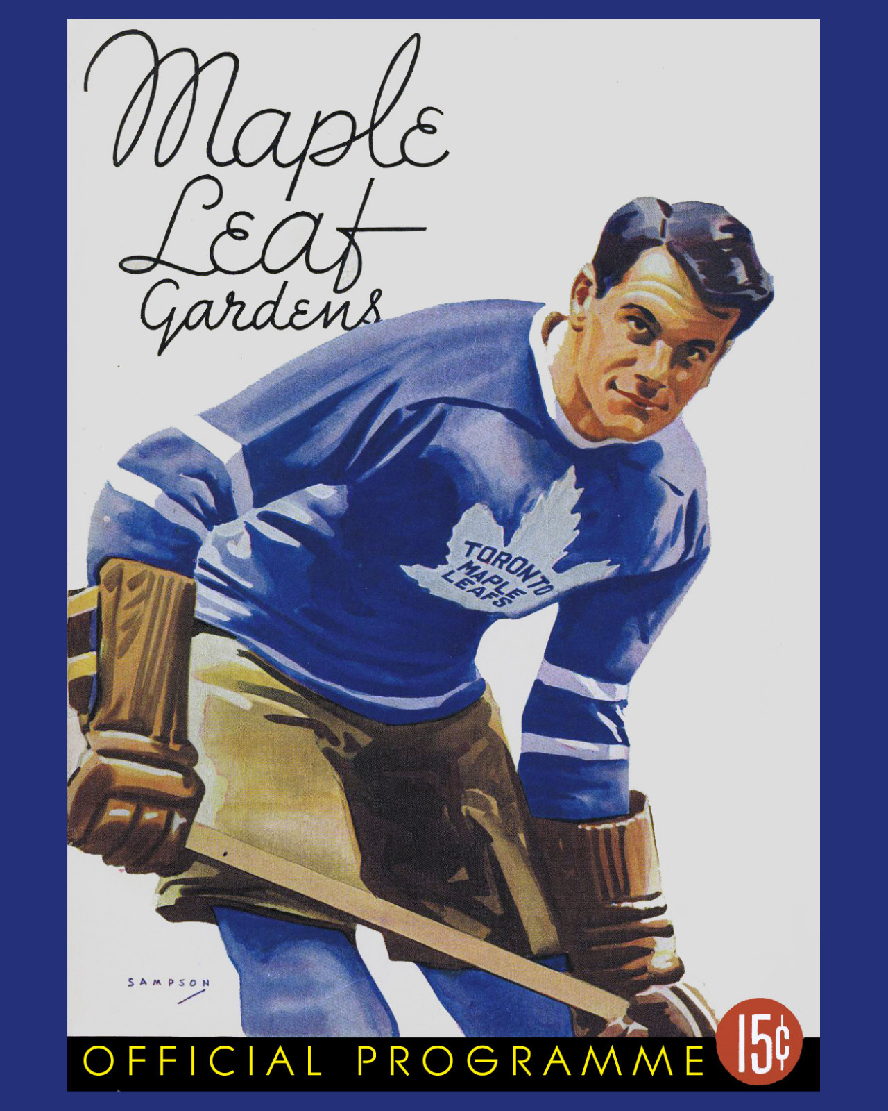 Syl Apps - Maple Leafs 1938 Game Program Cover - 8x10 Color Photo | eBay