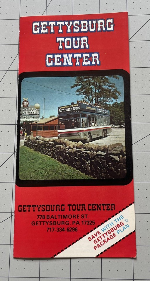 Vintage Gettysburg Tour Center Pamphlet | eBay