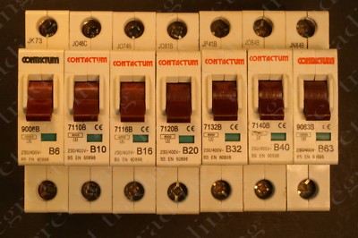 Contactum 71 series 6kA 90 series 10kA old type MCB Minature Circuit ...