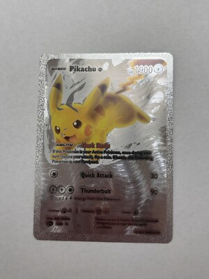 Psychic Pikachu Silver Foil Fan Art Display Card M/NM | eBay