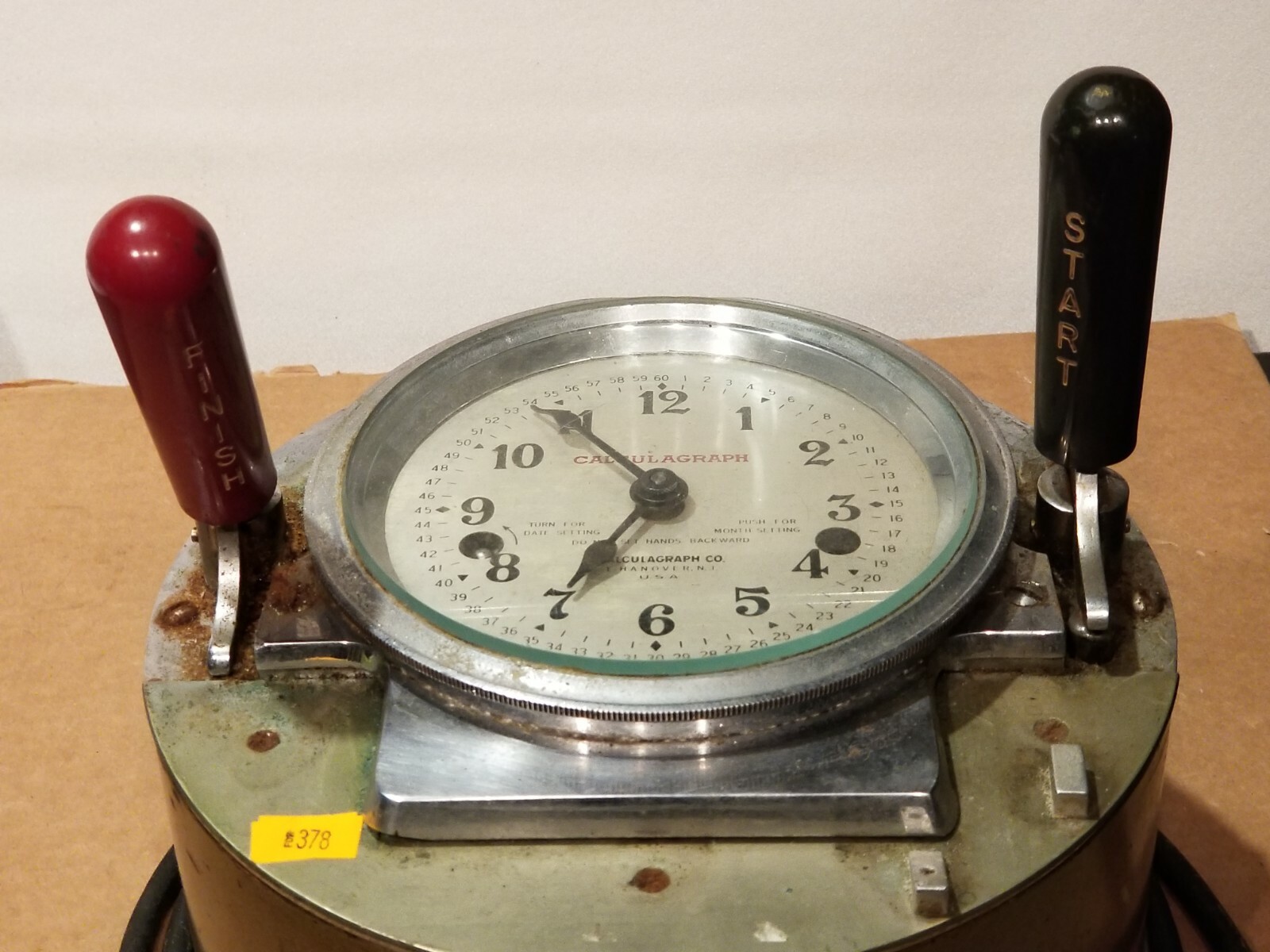 Vintage Pool / Billiards Calculagraph Company Time Clock (NO key ...