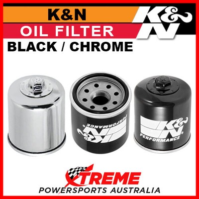 KN-303 Kawasaki EX300 NINJA 300 2013-2017 Oil Filter Black/Chrome ...