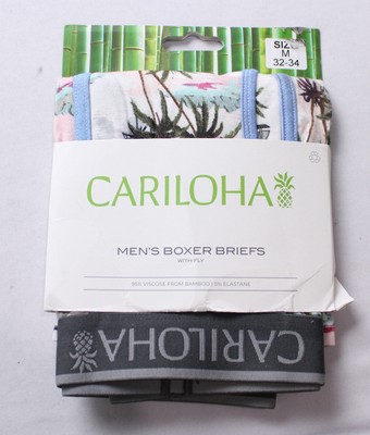 Cariloha Men's Ultra-Soft Bamboo Boxer Briefs DH3 Vintage Beach Medium ...