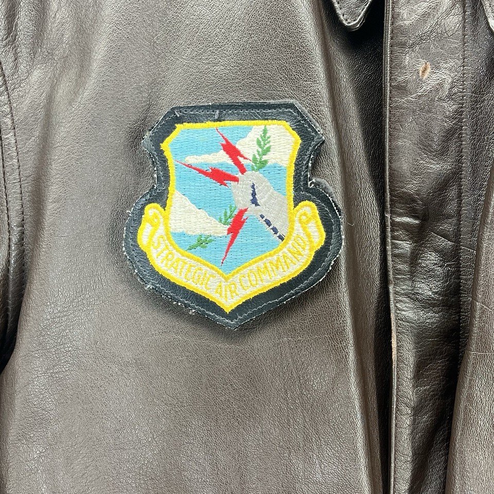 VTG Cooper A-2 US Air Force Bomber Leather Goatskin Jacket size 44R ...