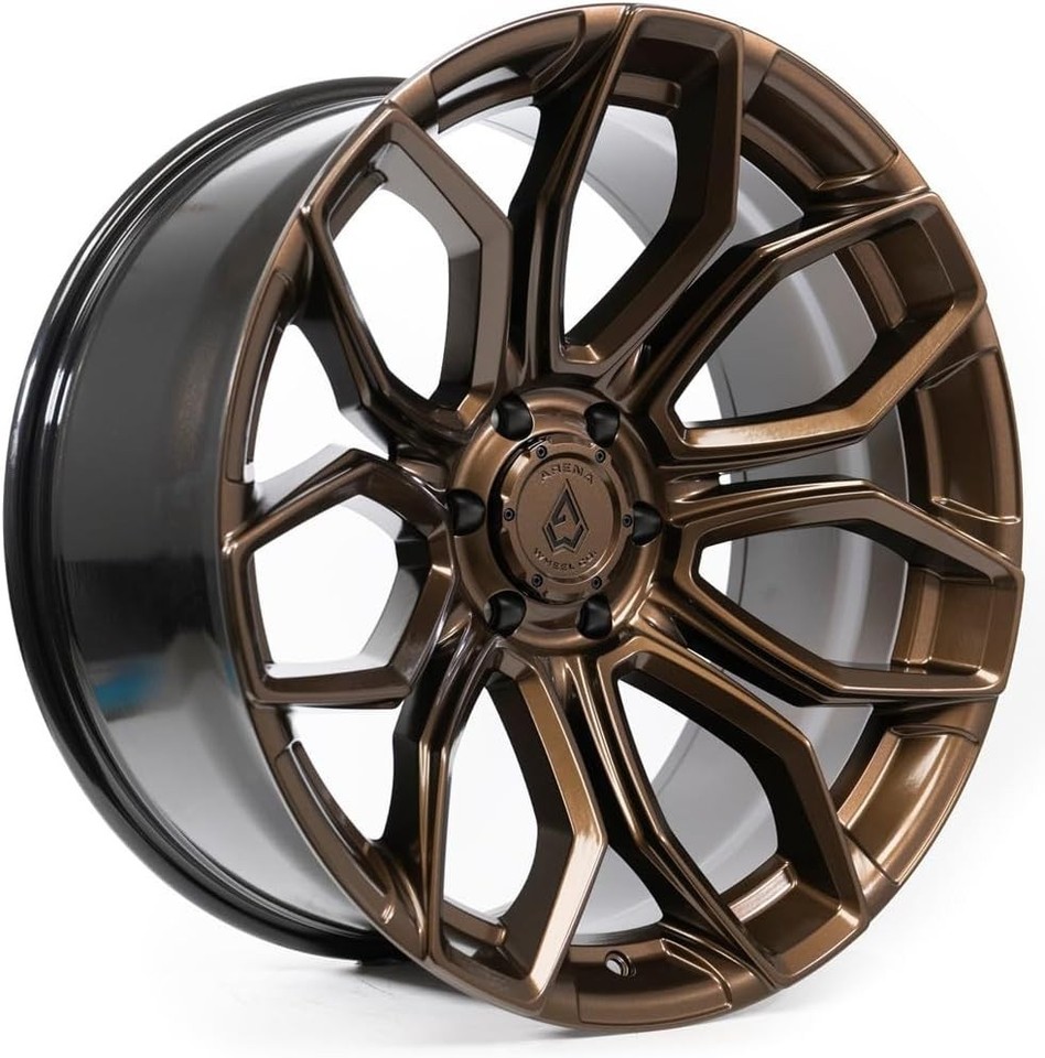 20x10 Arena A116 Cobra Bronze Wheels 33" RT AT Tires 6x5.5 Dodge Ram ...