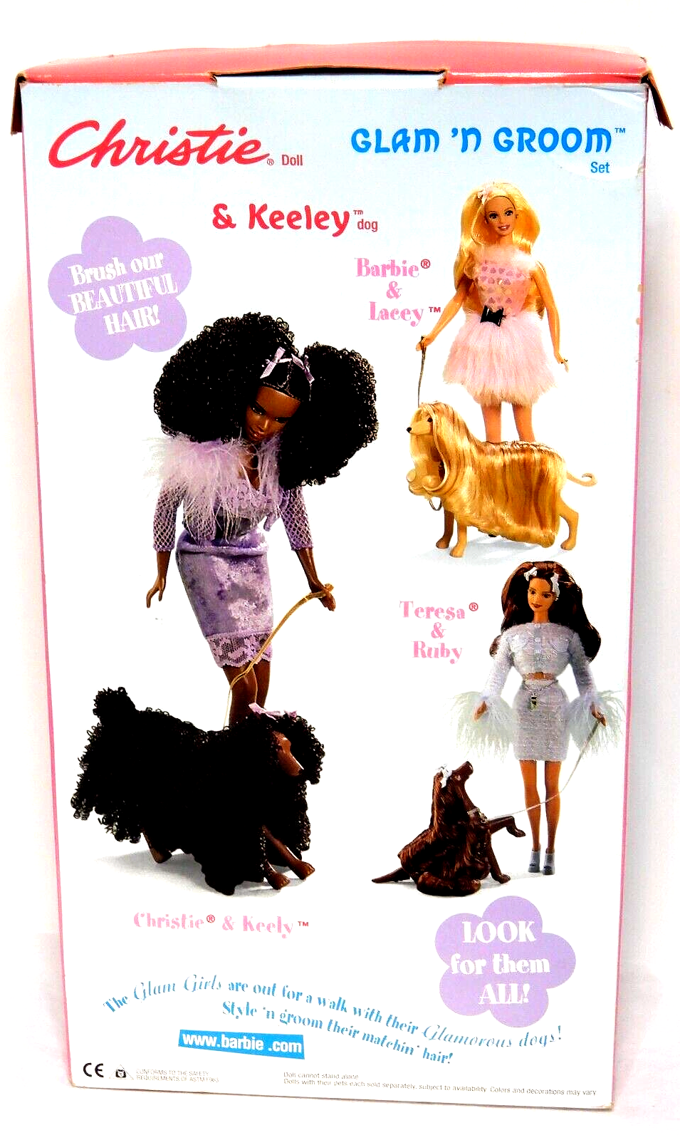1999 Barbie Glam N Groom Christie & Keely Dog Mattel 26252 AA Doll for ...