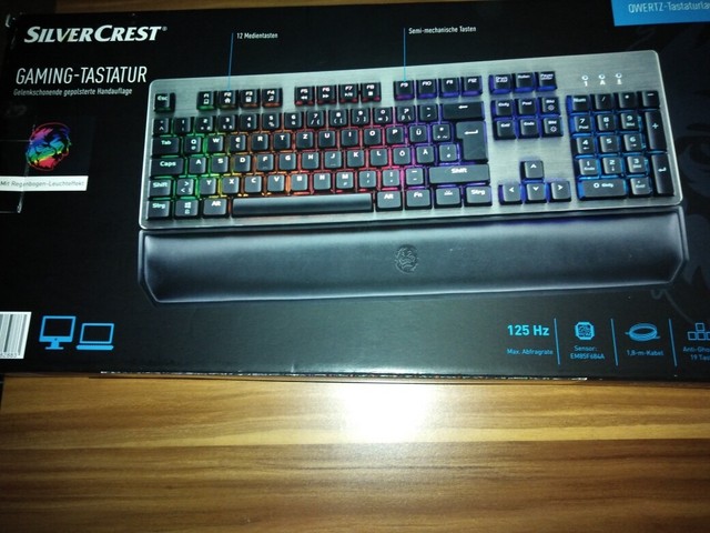 Silvercrest Gaming Keyboard Semi-mechanical RGB INT 1000 Tastatur ...