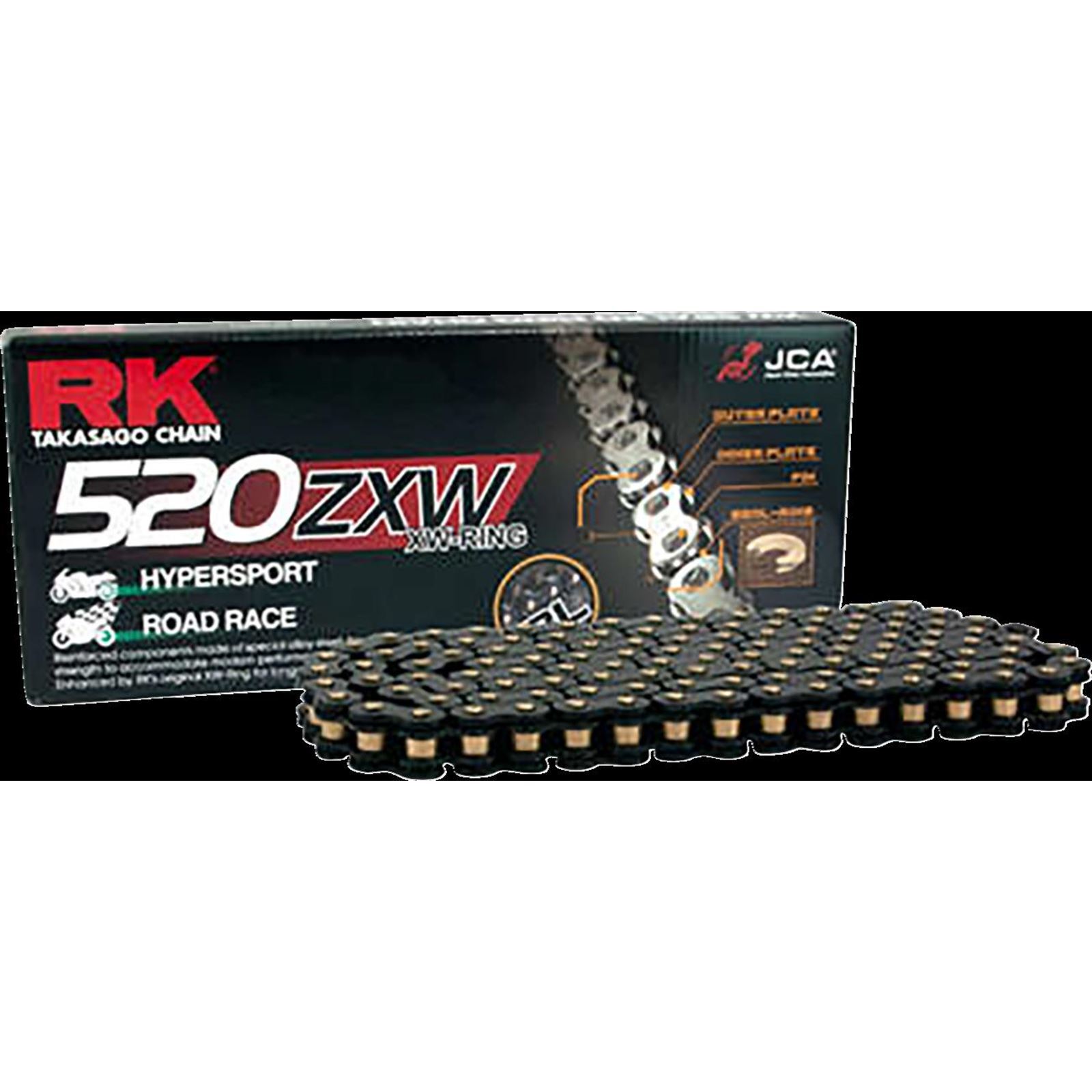 RK Excel 520 ZXW - Drive Chain - 120 Links - Black Scale BL520ZXW-120 ...