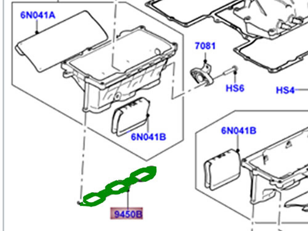 GENUINE LAND ROVER INTAKE MANIFOLD GASKET ROVER 13-21 LR4 SPORT 14 SET ...