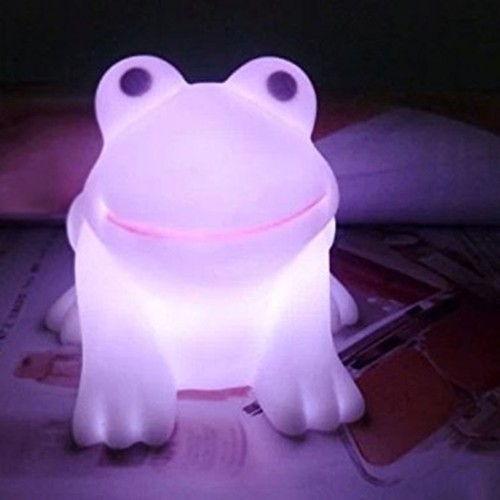 Cute Magic LED Night Light Frog Shape Colorful Color Changing Lamp Room ...