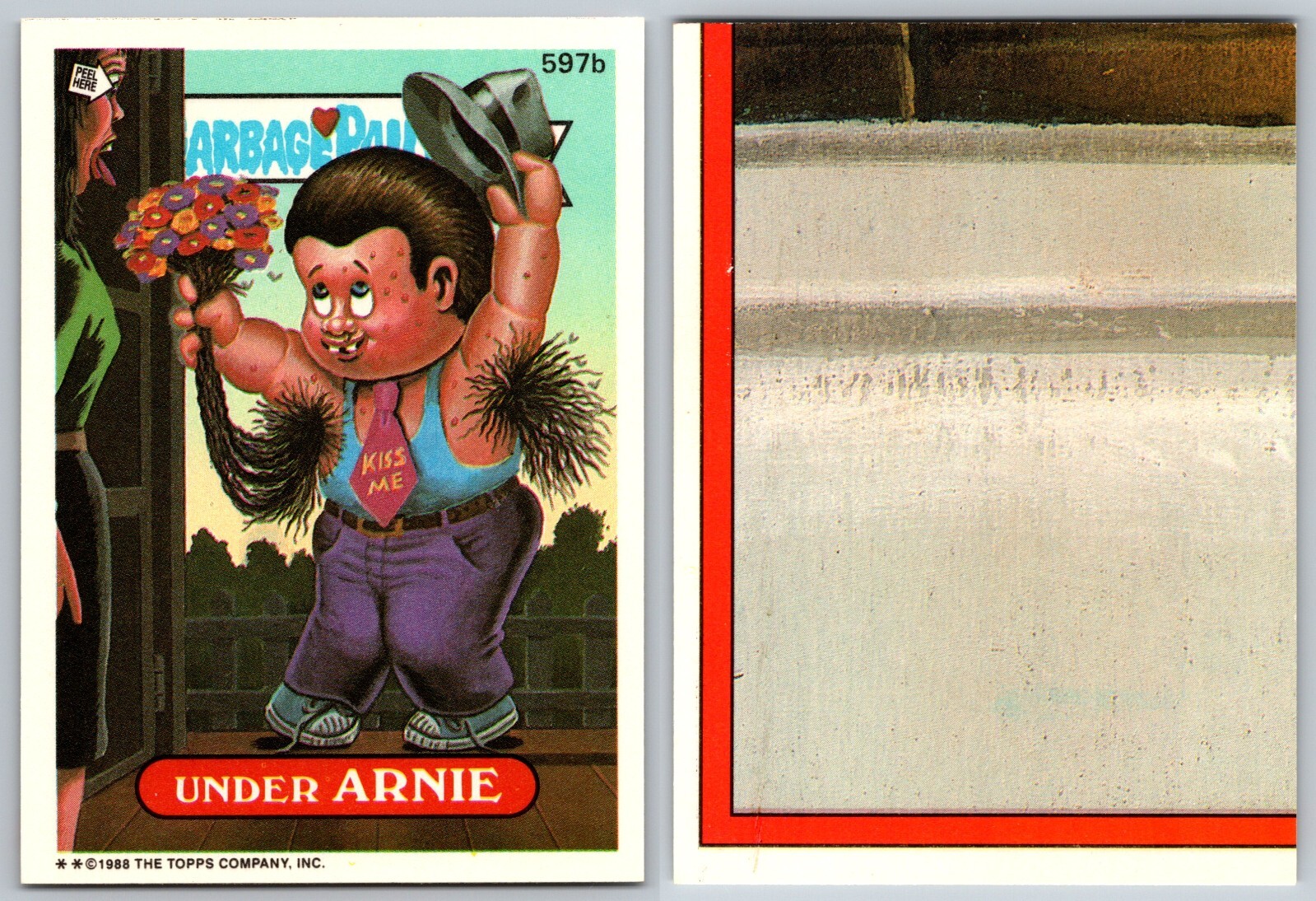 1988 Topps Garbage Pail Kids GPK Series 15 OS15 NDC Card Under ARNIE ...