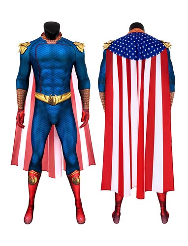 The Homelander Cosplay Blue Jumpsuit Halloween Uniform Set Carnival ...