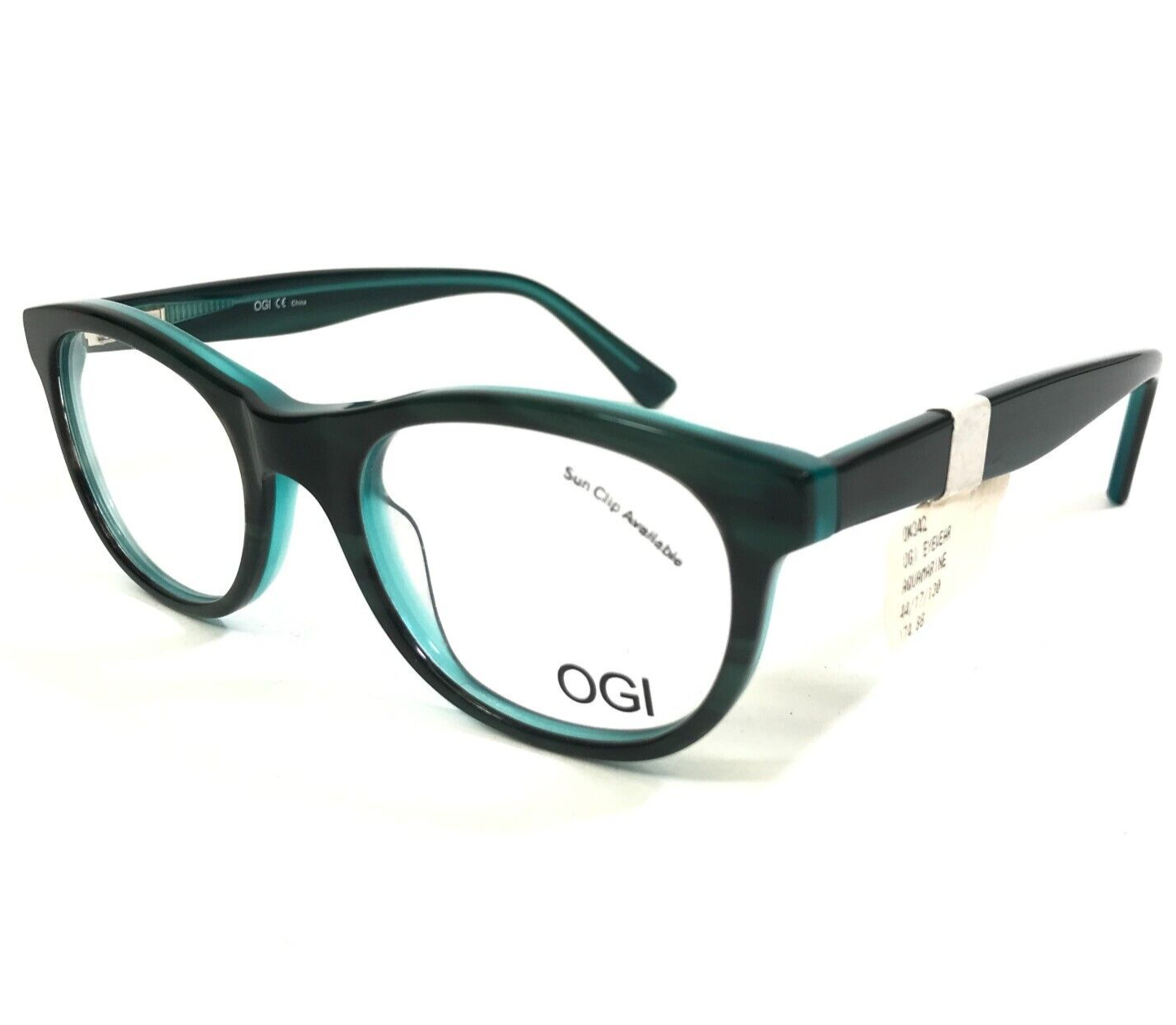 OGI Kids Eyeglasses Frames OK342/2267 Black Blue Round Full Rim 44-17 ...