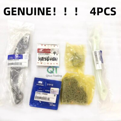 4X GENUINE Timing Chain Kit for Hyundai sonata Kia rondo optima 2.4L ...