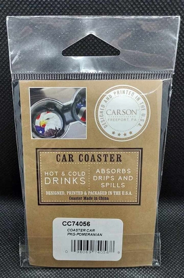 Carson Car Coaster Absorbent Stoneware - Dog - Pomeranian | eBay