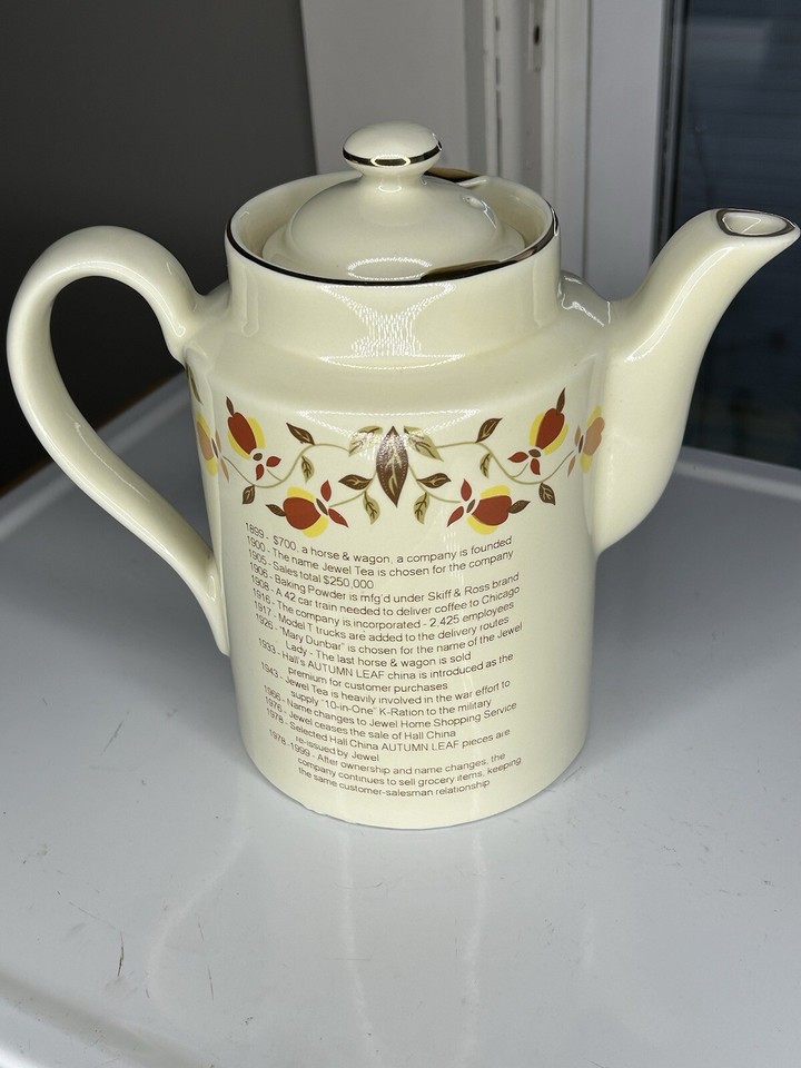 Jewel Tea Autumn Leaf Hall China Washington Coffee Pot NALCC 100th ...