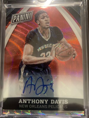 2015 Panini - The National VIP ANTHONY DAVIS Auto 9/9 Last on Print ...