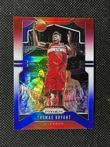 2019-20 Panini Prizm Thomas Bryant RED WHITE BLUE PRIZM #195 Wizards | eBay