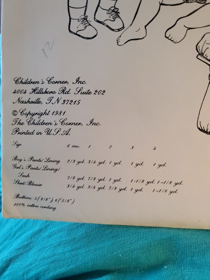 Vintage 1981 The Children’s Corner Heirloom Boys Pattern WRIGHT Size 6 ...