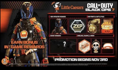 CALL OF DUTY BLACK OPS 7 BO7 LITTLE CAESARS PROMOTION ( BUY 5 GET 1 ...