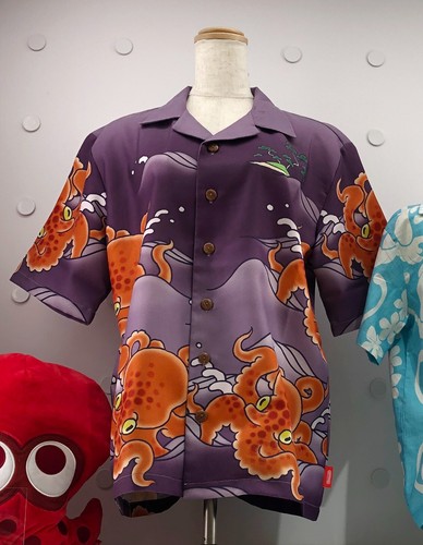 Splatoon Chiliment Octopus Aloha Shirt Japan Exclusive Nintendo Store ...