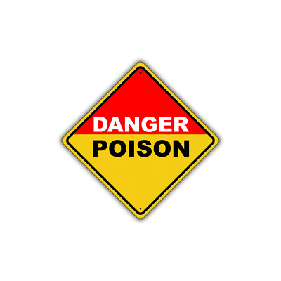 Danger Poison Diamond Sign OSHA/ANSI Hazard Warning Safety Aluminum ...