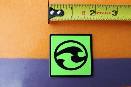 Ocean Current Neon Green Black Wave Beach Water V23B Vintage Surfing ...