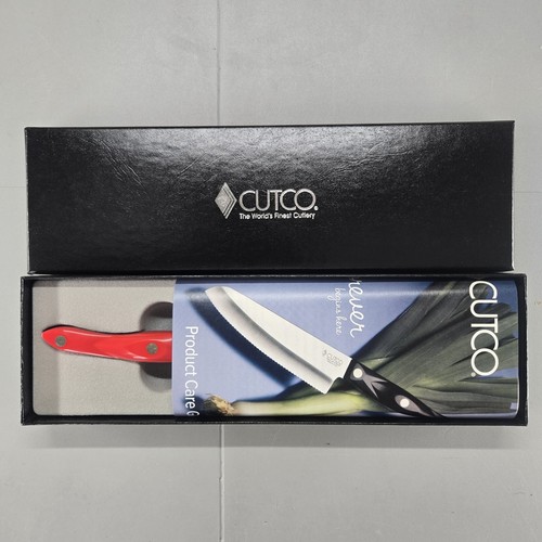 Cutco 3721 KP Serrated Knife Santoku Red Handle - Custom Engraved | eBay