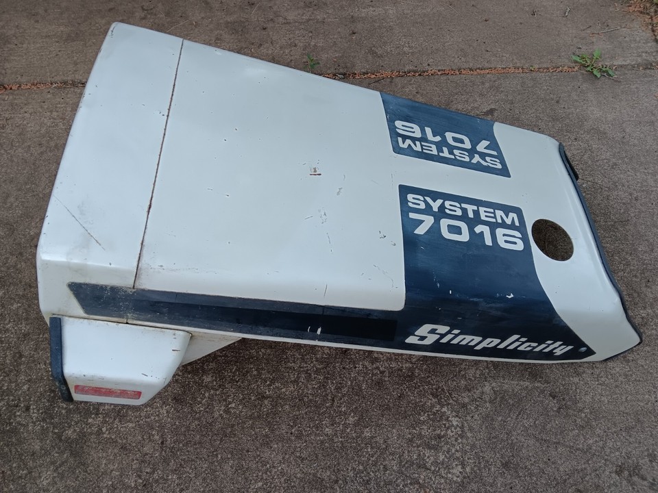VINTAGE Simplicity 7016 System Tractor Mower Hood W/ Lights SUPER RARE ...
