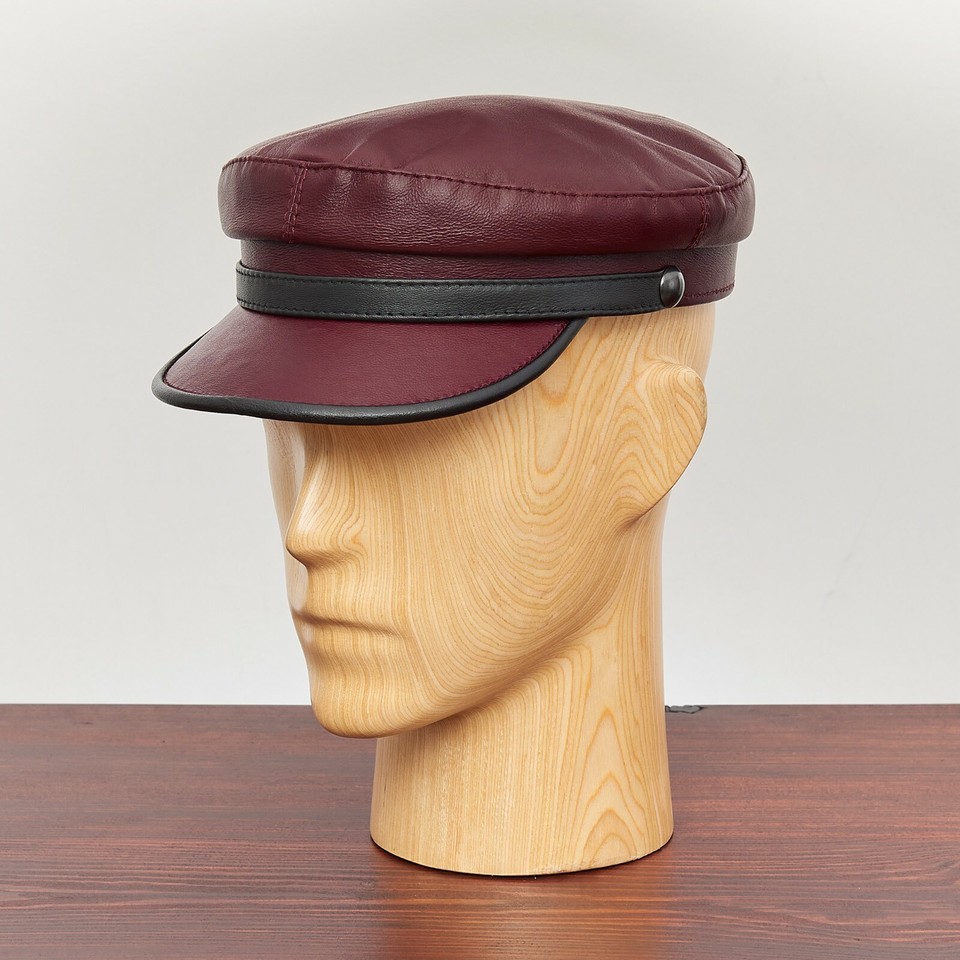 Sterkowski TRAWLER Leather Sailor Cap Breton Fiddler Mariner Greek | eBay