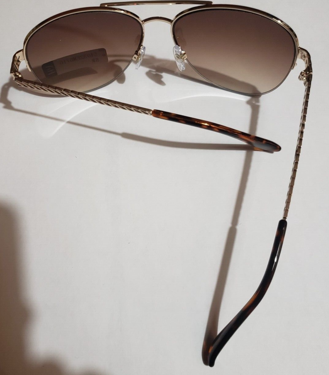 FGX (Makers of Foster Grant) Women Gold Metal Frame w/ Fancy Arms and ...