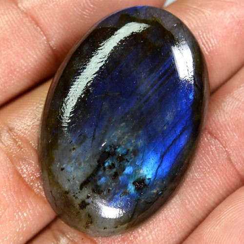 73.90 Cts 100% Natural Deep Blue Flash Labradorite Cabochon Loose ...