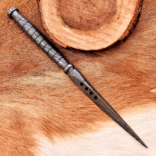 Custom Made Hand Forged Damascus Steel Kris Blade Tri Edged Dagger ...