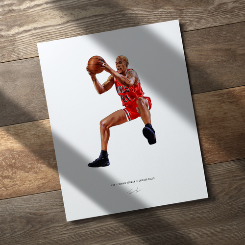 Dennis Rodman Chicago Bulls Basketball 8x10 Print Poster Art ...