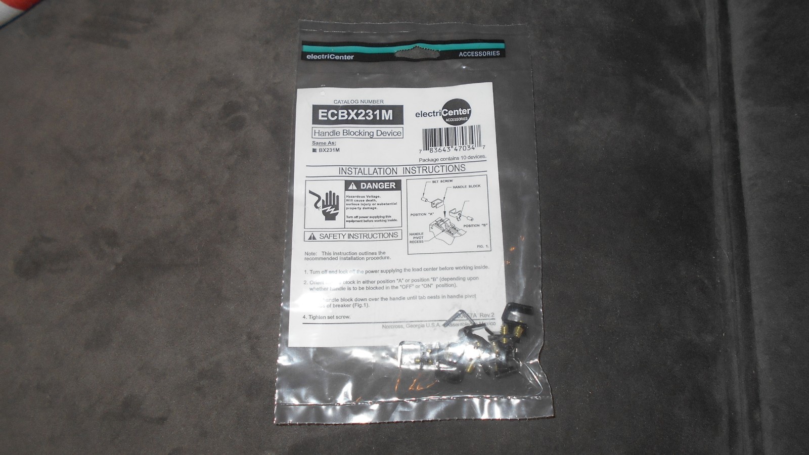 SIEMENS ECBX231M SIMILAR TO ECQL1 CIRCUIT BREAKER LOCK HANDLE BLOCKING ...