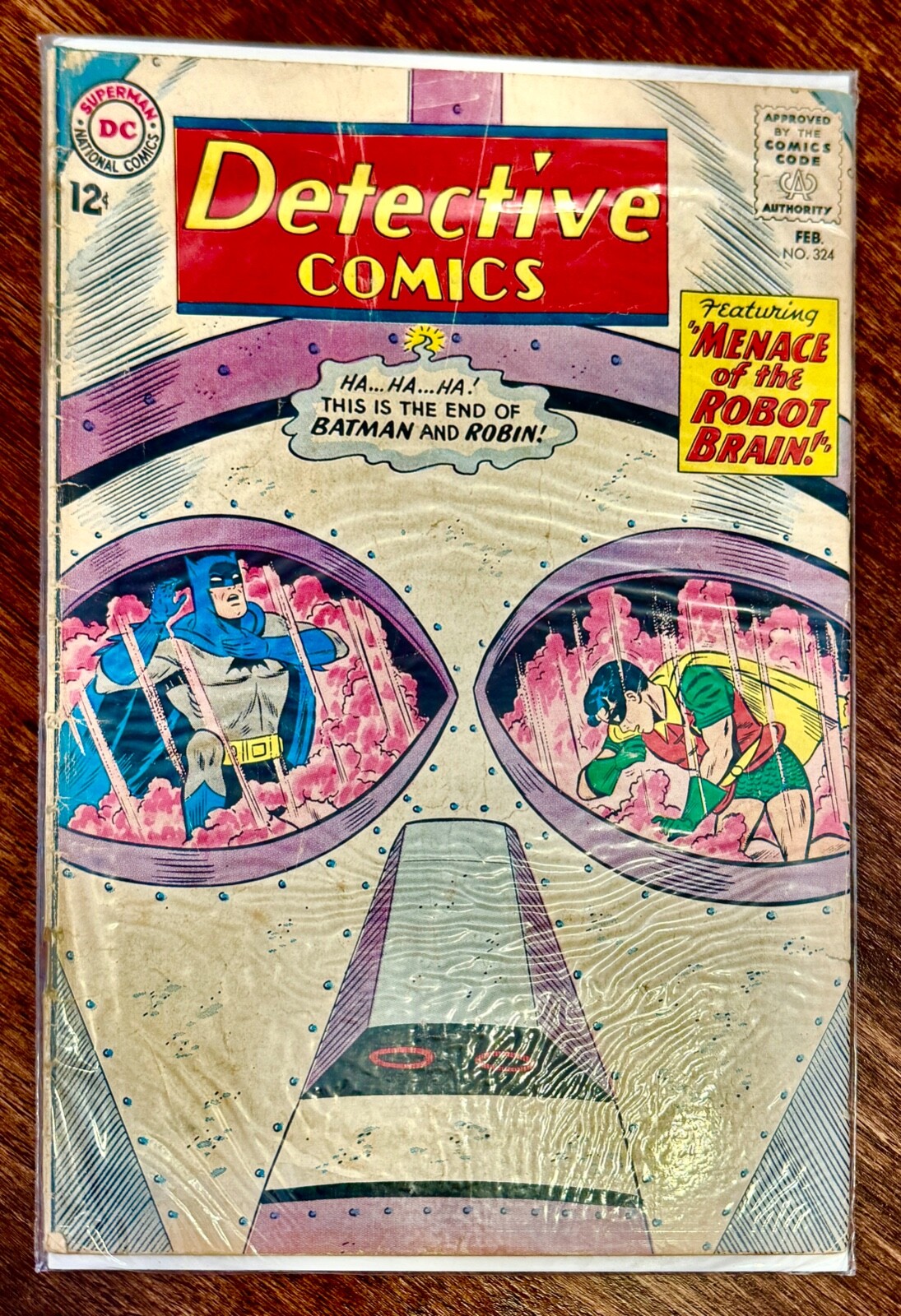 Vintage 1964 Detective Comics "Menace of the Robot Brain" Feb #324 DC ...