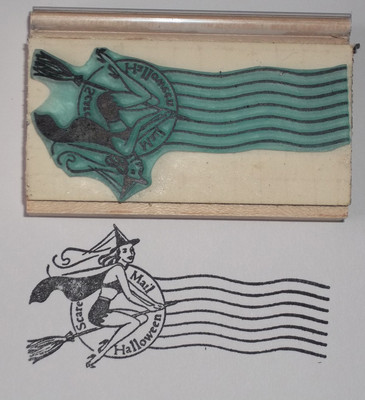 Scare Mail Postmark with Witch rubber stamp by Amazing Arts Halloween ...