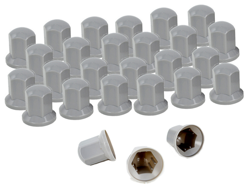 40 x 30mm Lux Plastic Grey Wheel Nut Cover Caps For Truck Scania ...