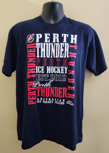 Perth Thunder Majestic AIHL Hockey Shirt Gently Used Size L Australia | eBay