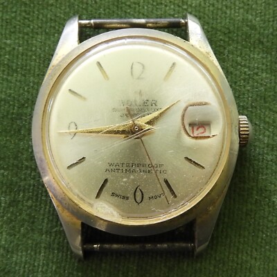 Vintage Buler Super Deluxe Gold Tone Mechanical Calendar Men's Watch ...