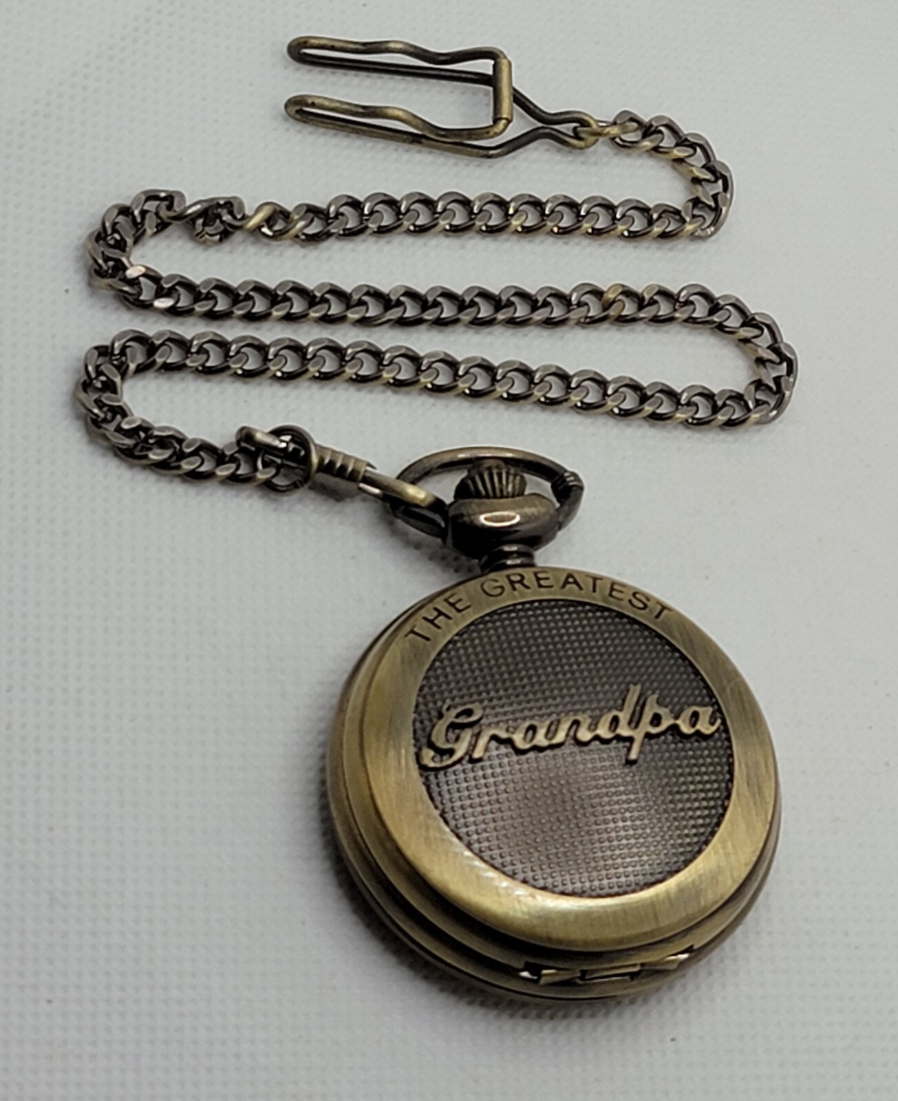 Mens Vintage Style Cedar Creek Bronze The Greatest Grandpa Pocket Watch ...