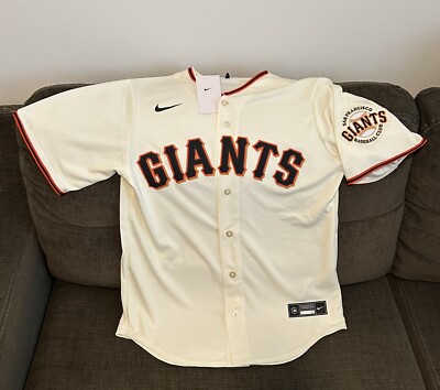 Nike Authentic San Francisco Giants Cream MLB Baseball with Patch ...
