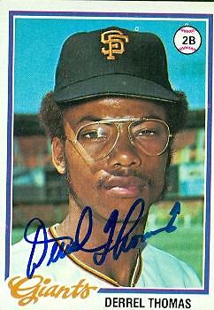 Derrel Thomas autographed Baseball Card (San Francisco Giants) 1978 ...