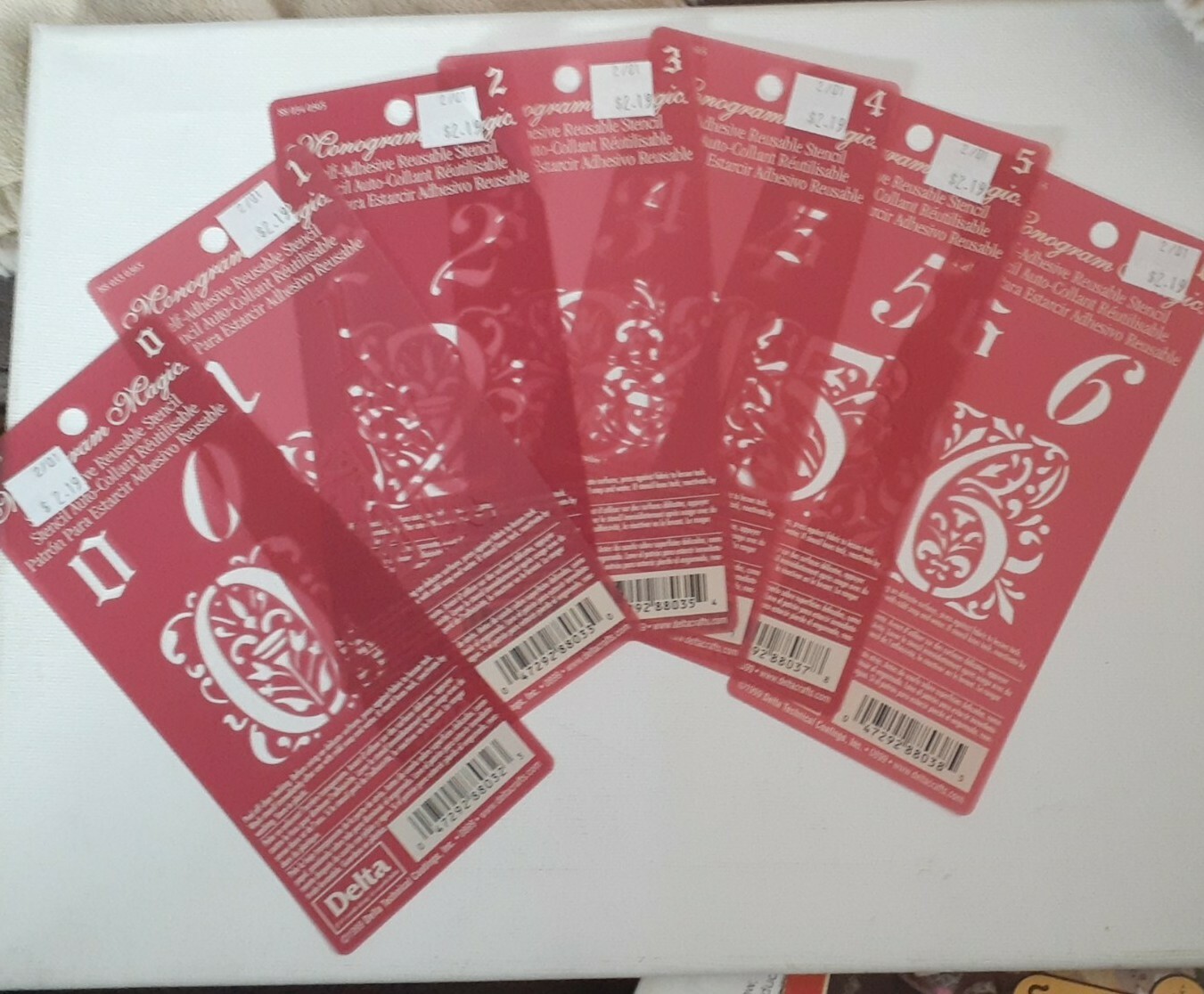 Delta Monogram Magic Reusable Self-Adhesive Stencil Numbers 0-6 1"-2.5 ...